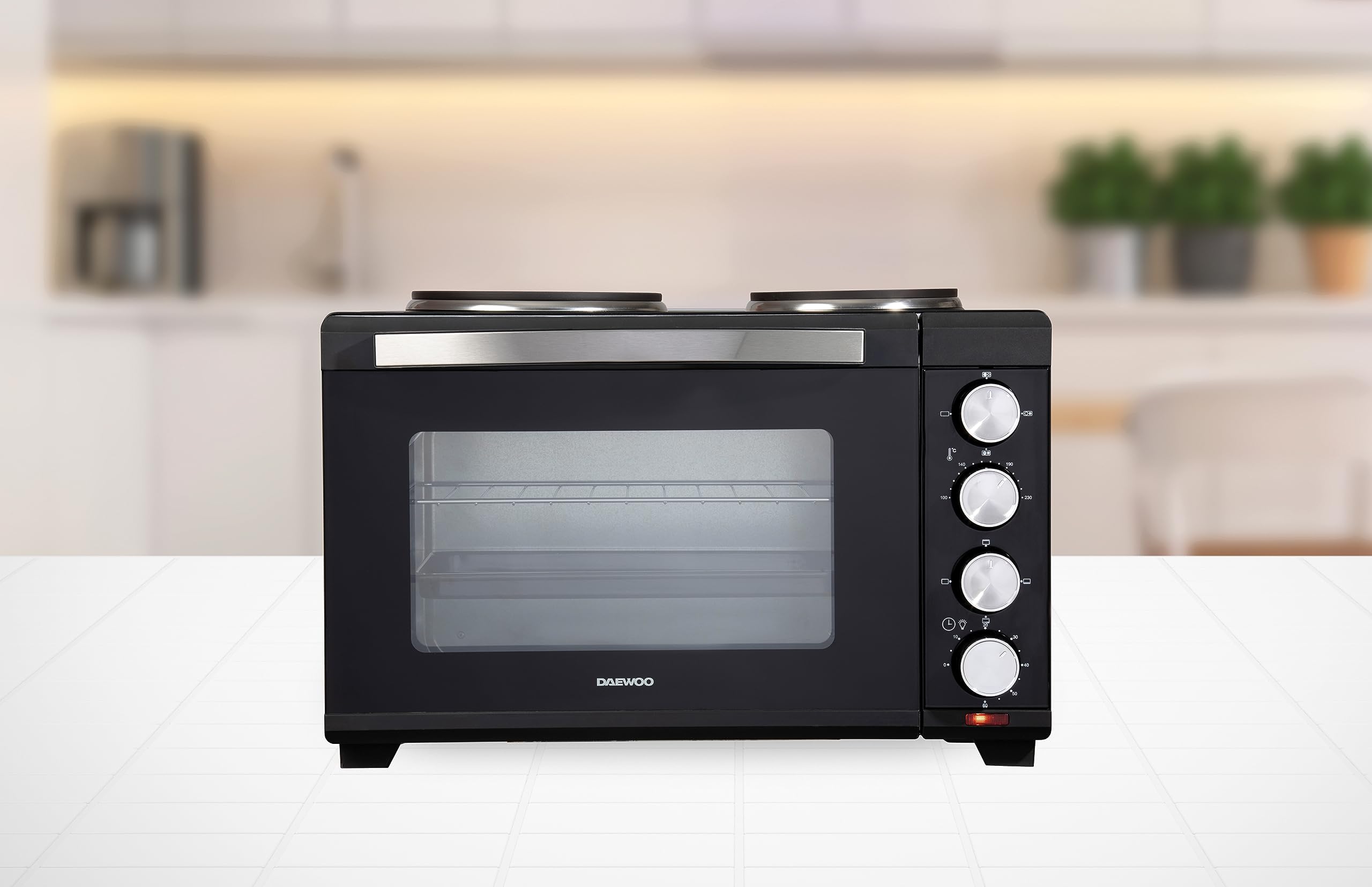 Daewoo Mini Countertop Electric Cooker, 32 Litre Oven And Grill With ...