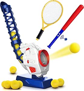 Amazon.com: Tecnock 2 in 1 RC Tennis Baseball Pitching Machine ...