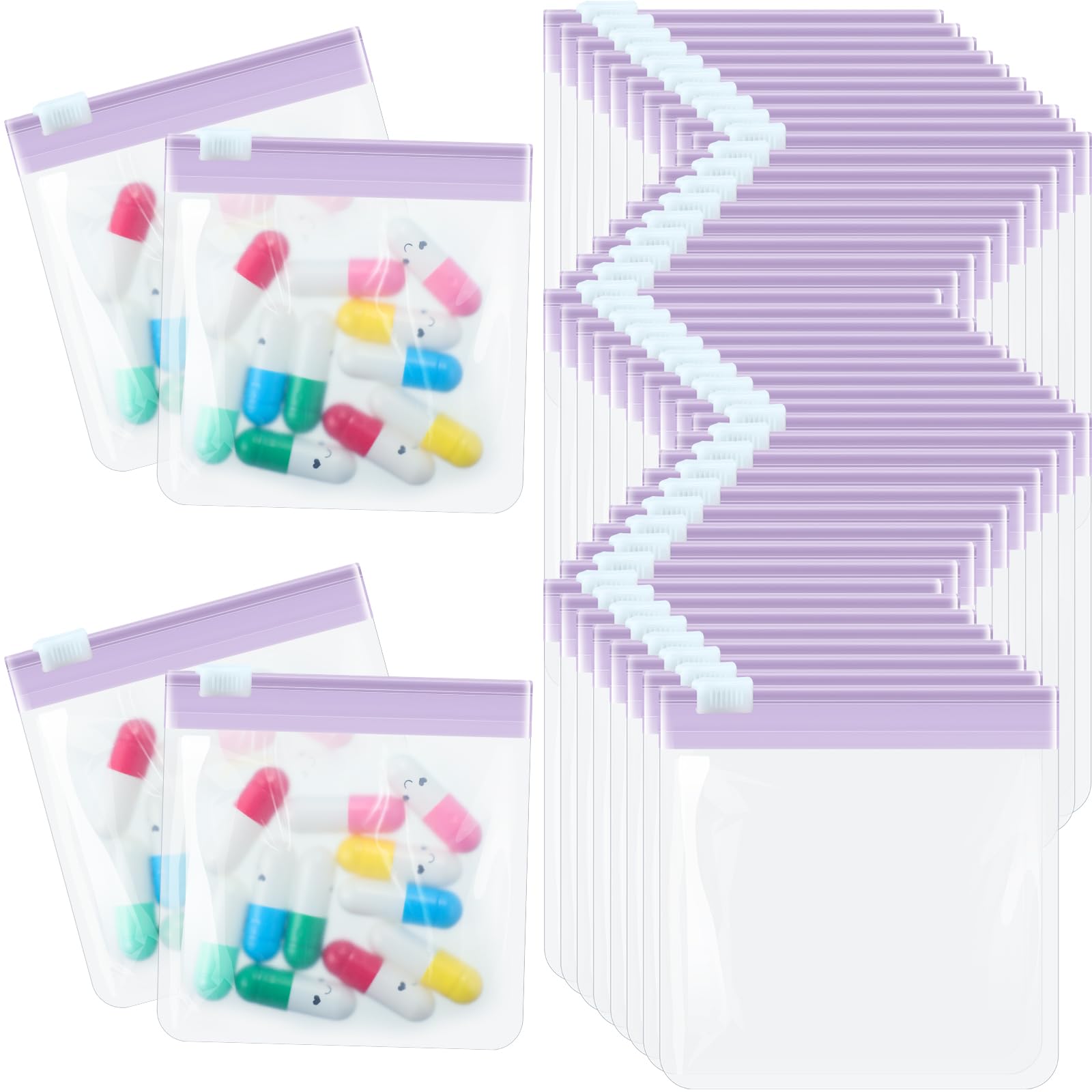Amazon.com: Handepo 24 Pieces Pill Pouch Bags Zippered Pill Pouch Set ...
