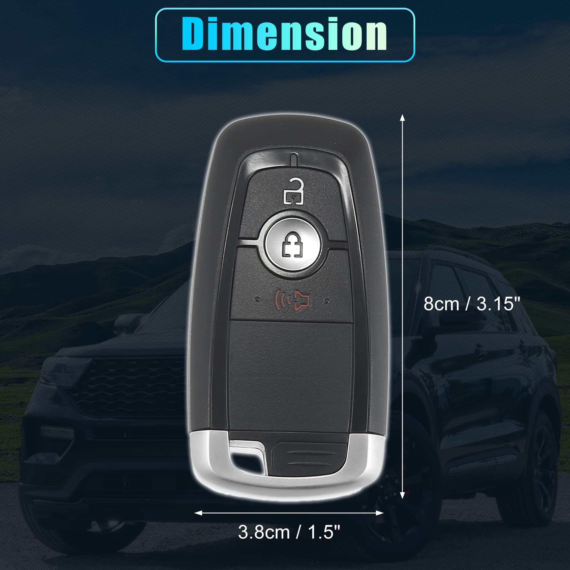 X AUTOHAUX 315MHz M3N-A2C93142300 Replacement Smart Proximity Keyless ...