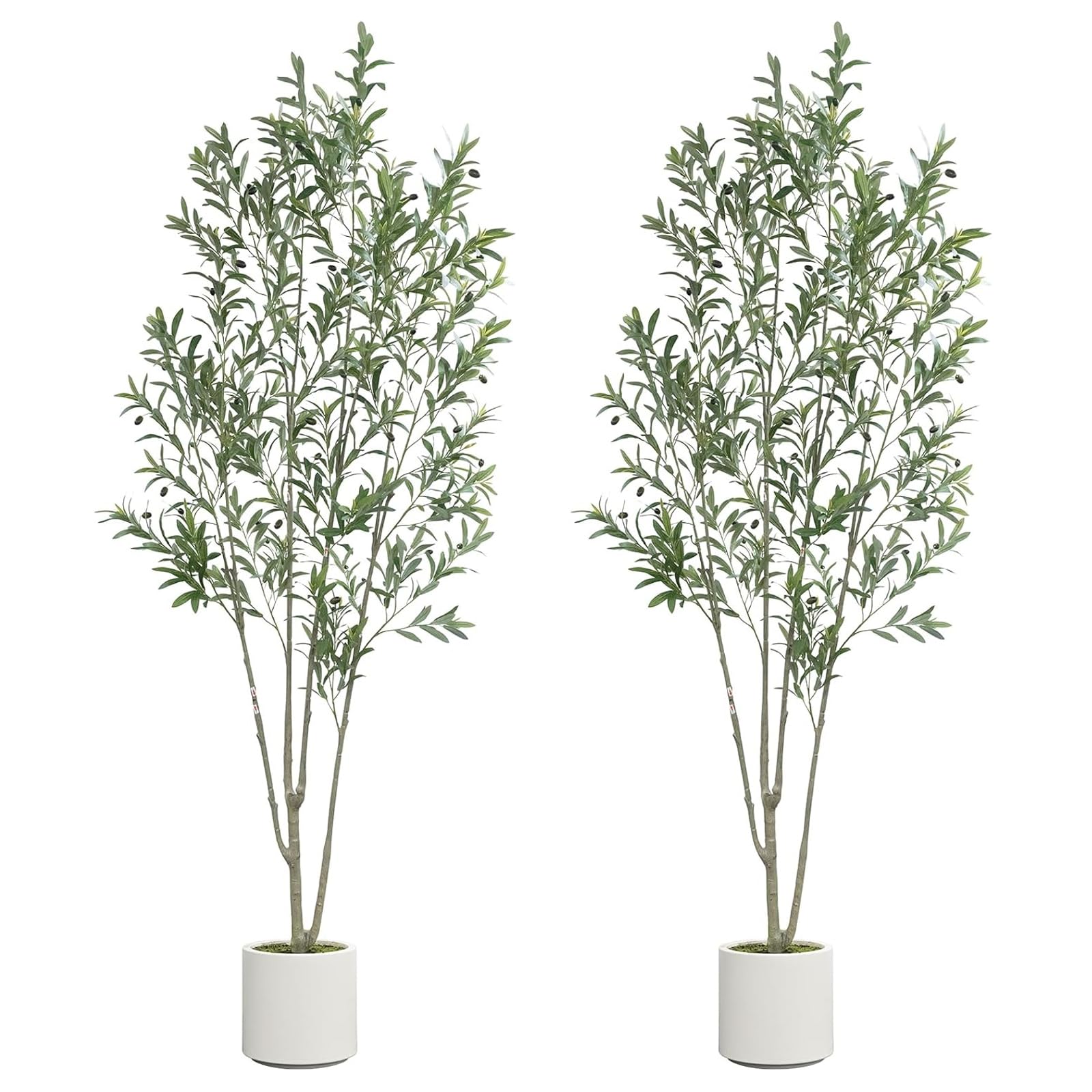 Amazon.com: APRILSOUL 2Pack Tall Faux Olive Tree, 8FT Olive Trees ...
