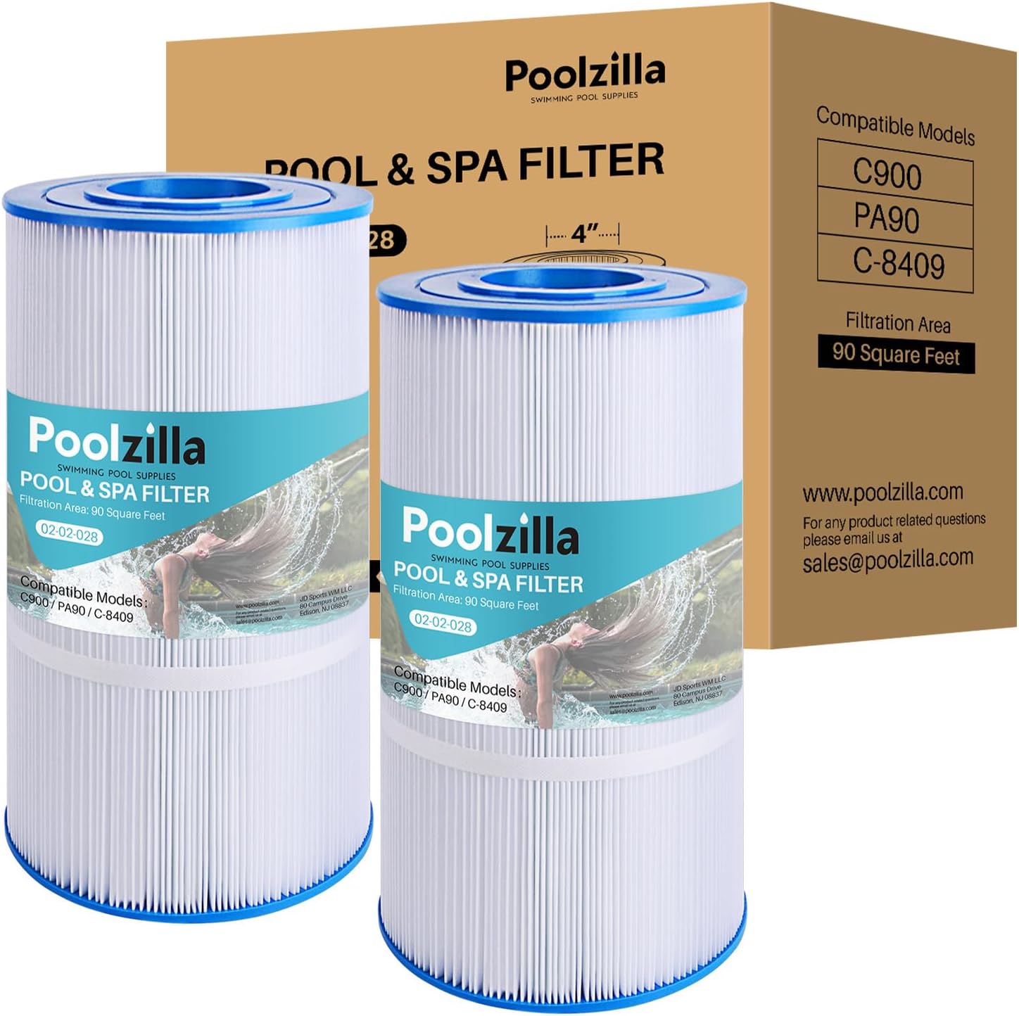 Amazon.com : Poolzilla 2-Pack Replacement for Pool Filter PLF90A ...