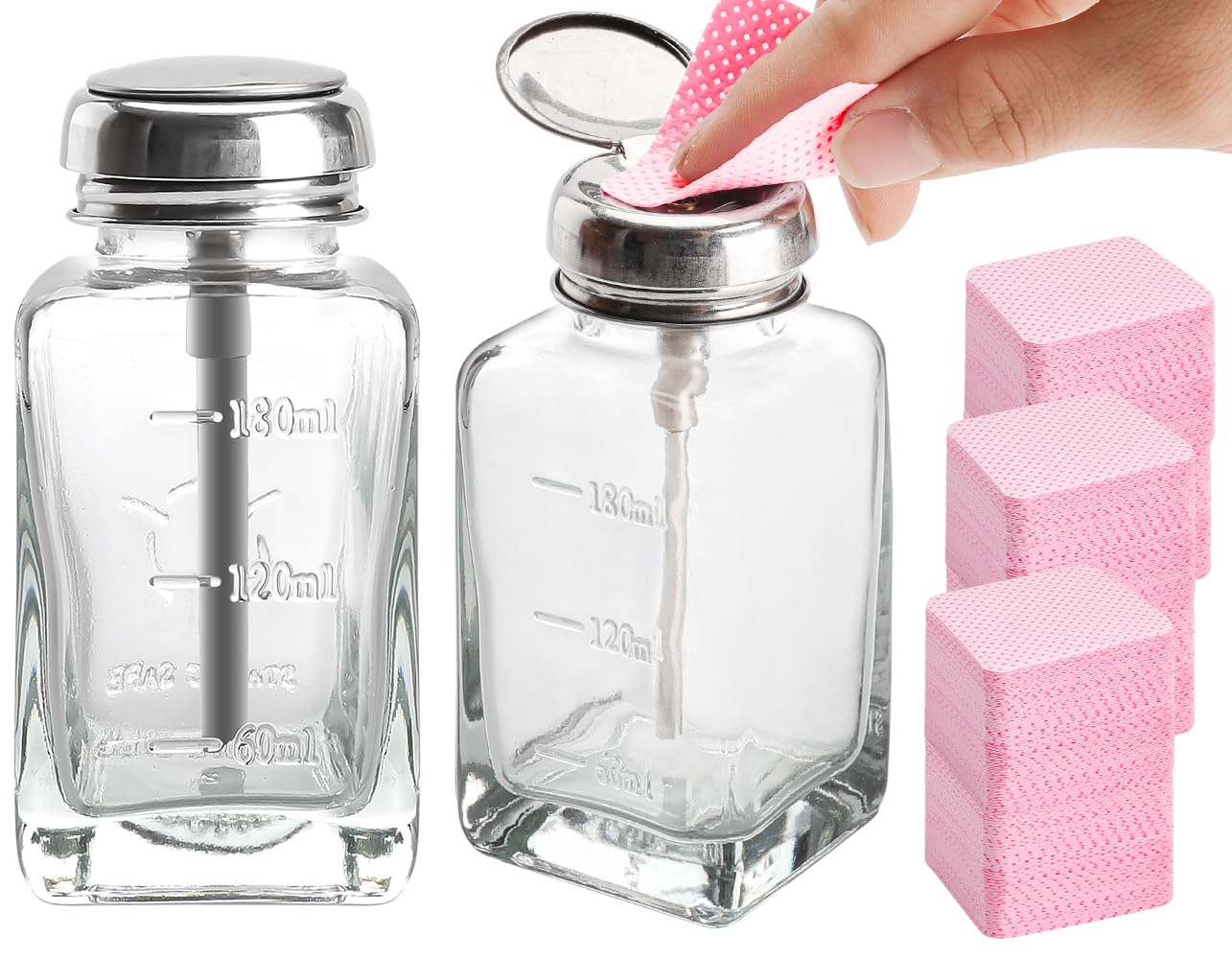 Amazon.com: AXPTECH 2 Pcs 180 ml/ 6 Oz Nail Polish Remover Pump Empty ...