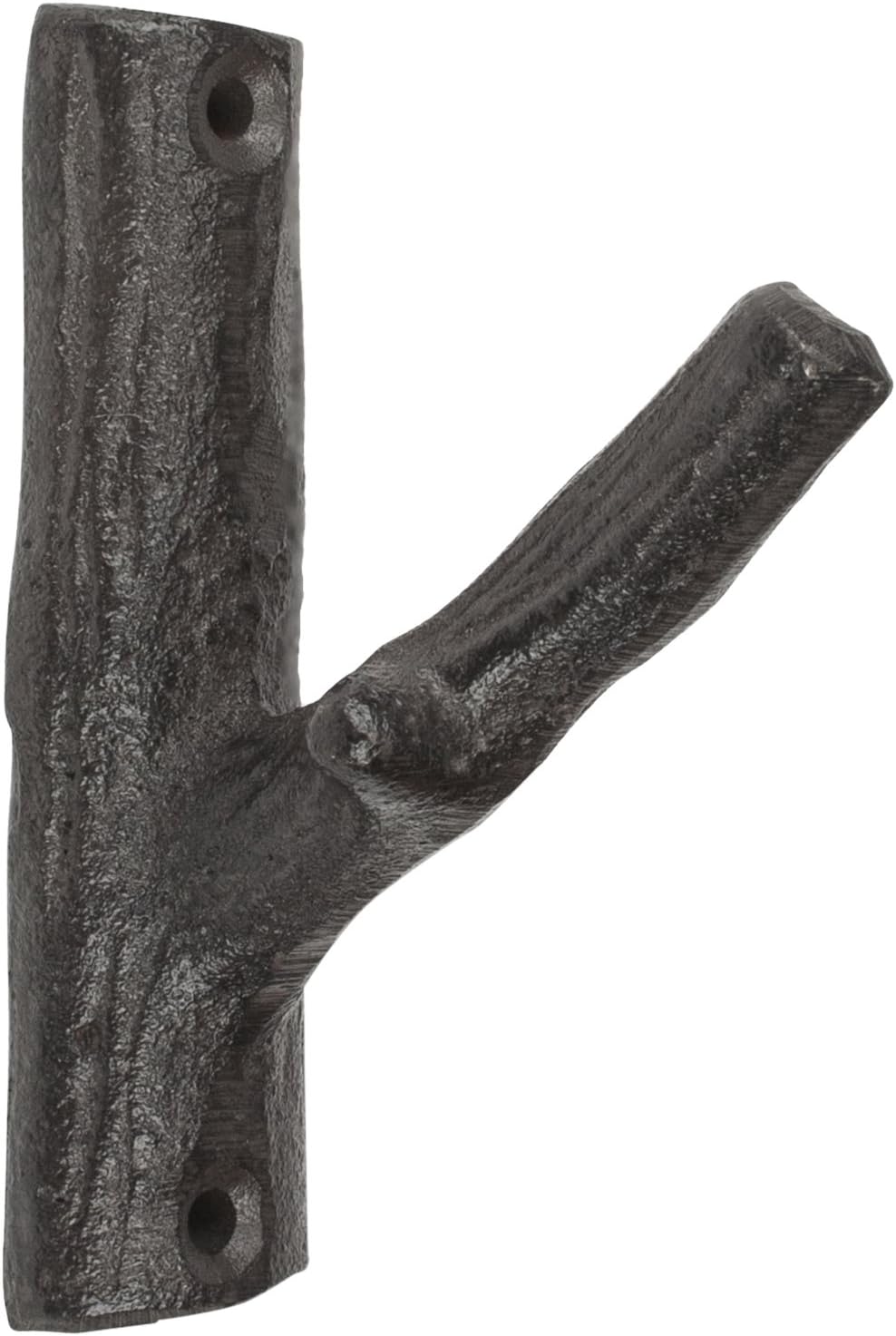 Amazon.com : Abbott Collection Cast Iron Single Branch Wall Hook, Brown ...