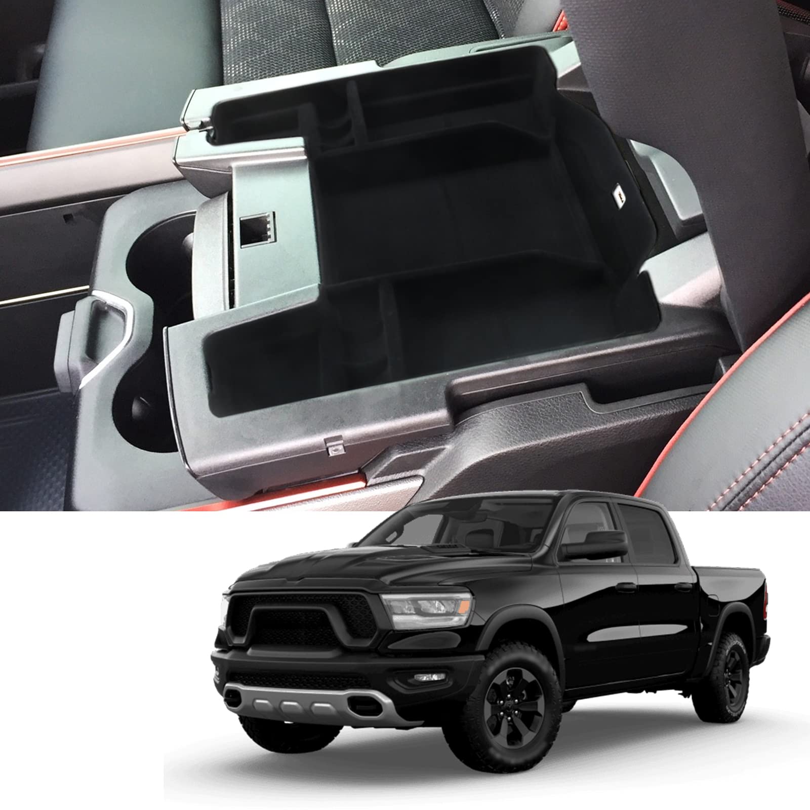Snapklik.com : Coleya 2019-2024 2025 Ram 1500 Center Console Organizer ...
