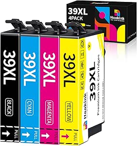 Hookink 39XL Ink Cartridges Compatible for Epson 39XL 39 XL Ink ...