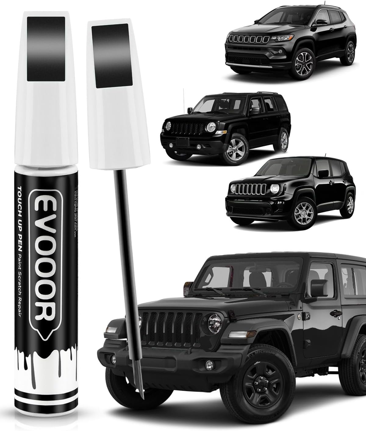 Amazon.com: EVOOOR PX8/DX8 Black Crystal Touch Up Paint Compatible with ...