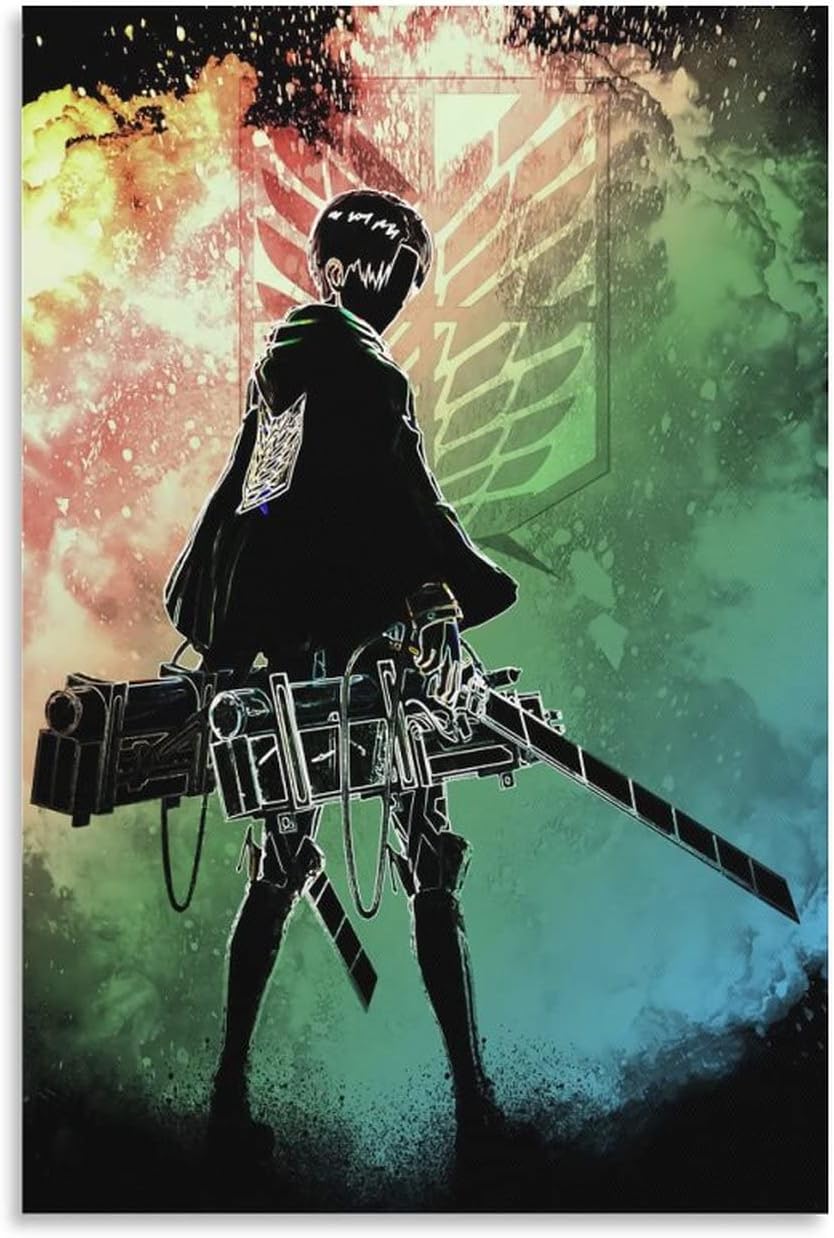 Amazon.com: Levi Ackerman Poster Decorative Painting Canvas Wall ...