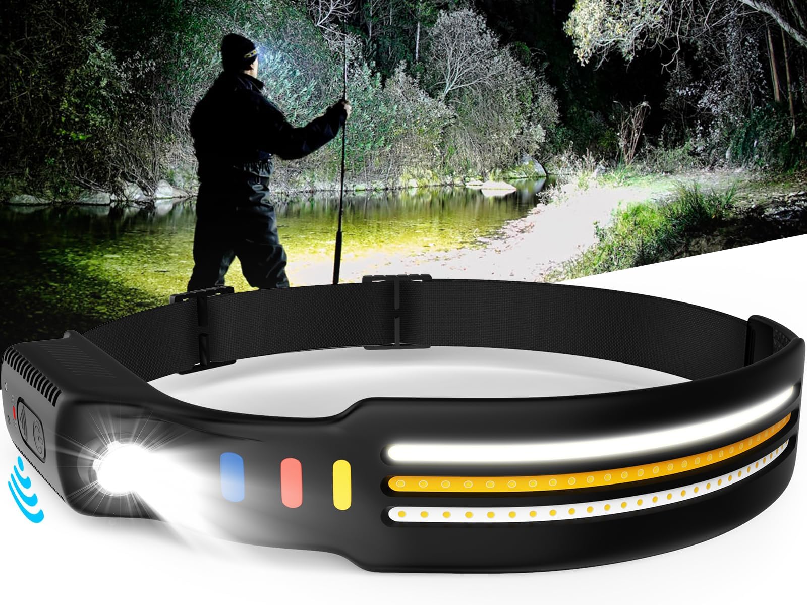 Headlamp Rechargeable, 9000 Lumen Super Bright Led Headlamp Flashlight ...