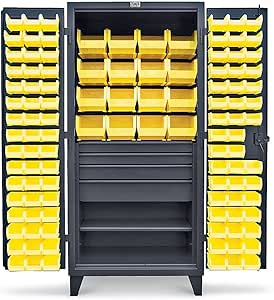 Amazon.com: Strong Hold Bin Cabinet with Drawers - 48"Wx24"Dx78"H - 166 ...