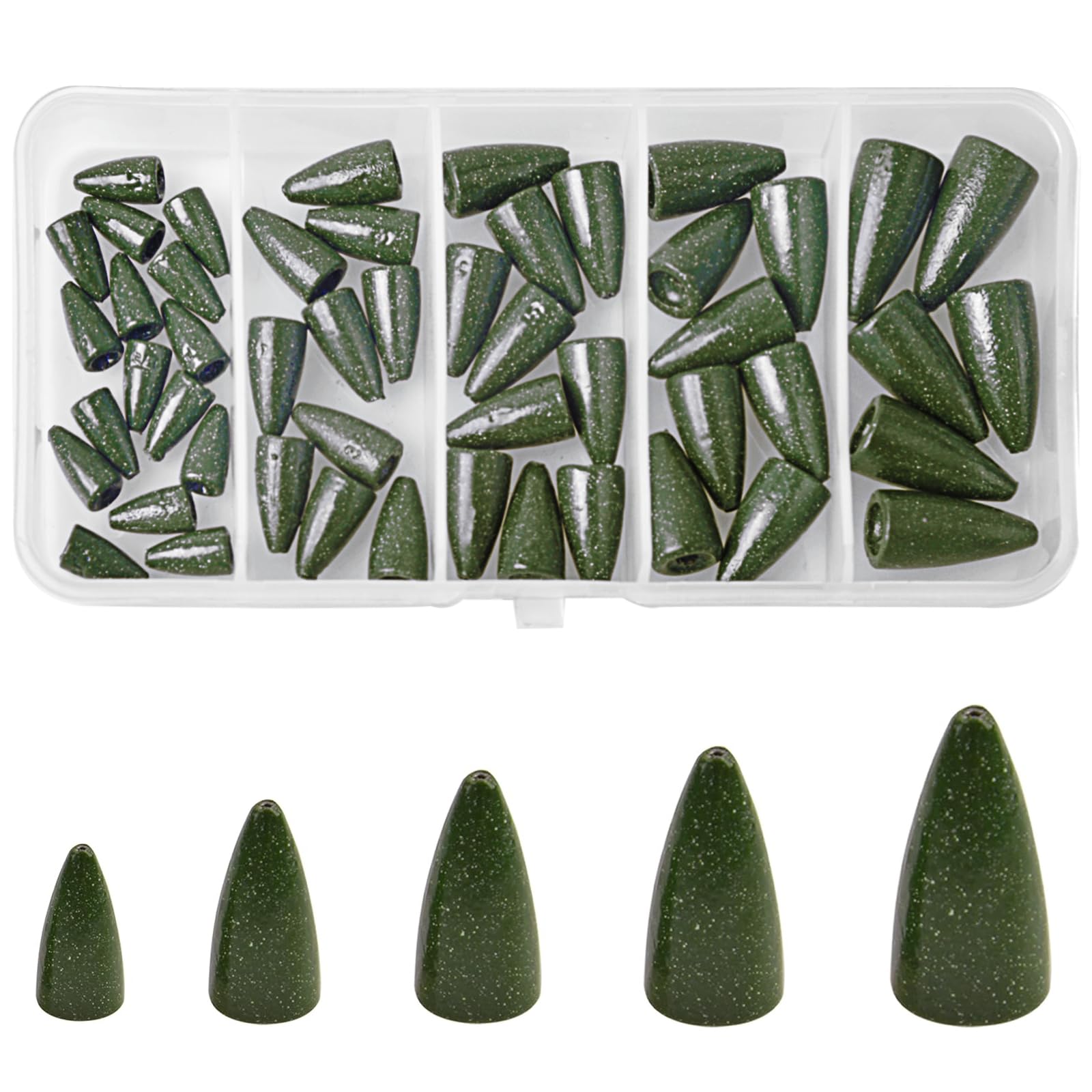 Snapklik.com : Bullet Fishing Weights Sinkers, 30pcs Worm Weights ...