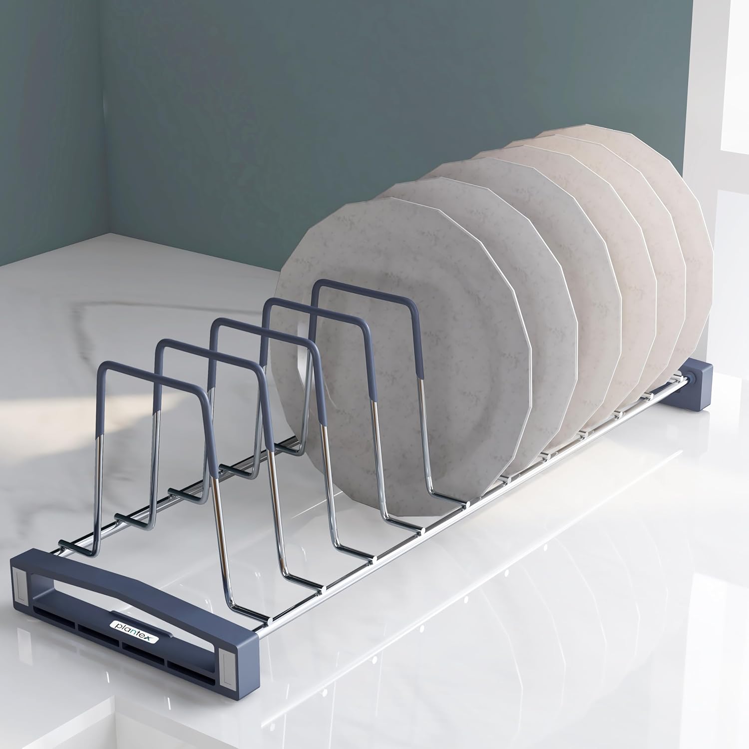 Buy Plantex Stainless Steel Thali Stand/Dish Rack/Plate Stand/Plate ...