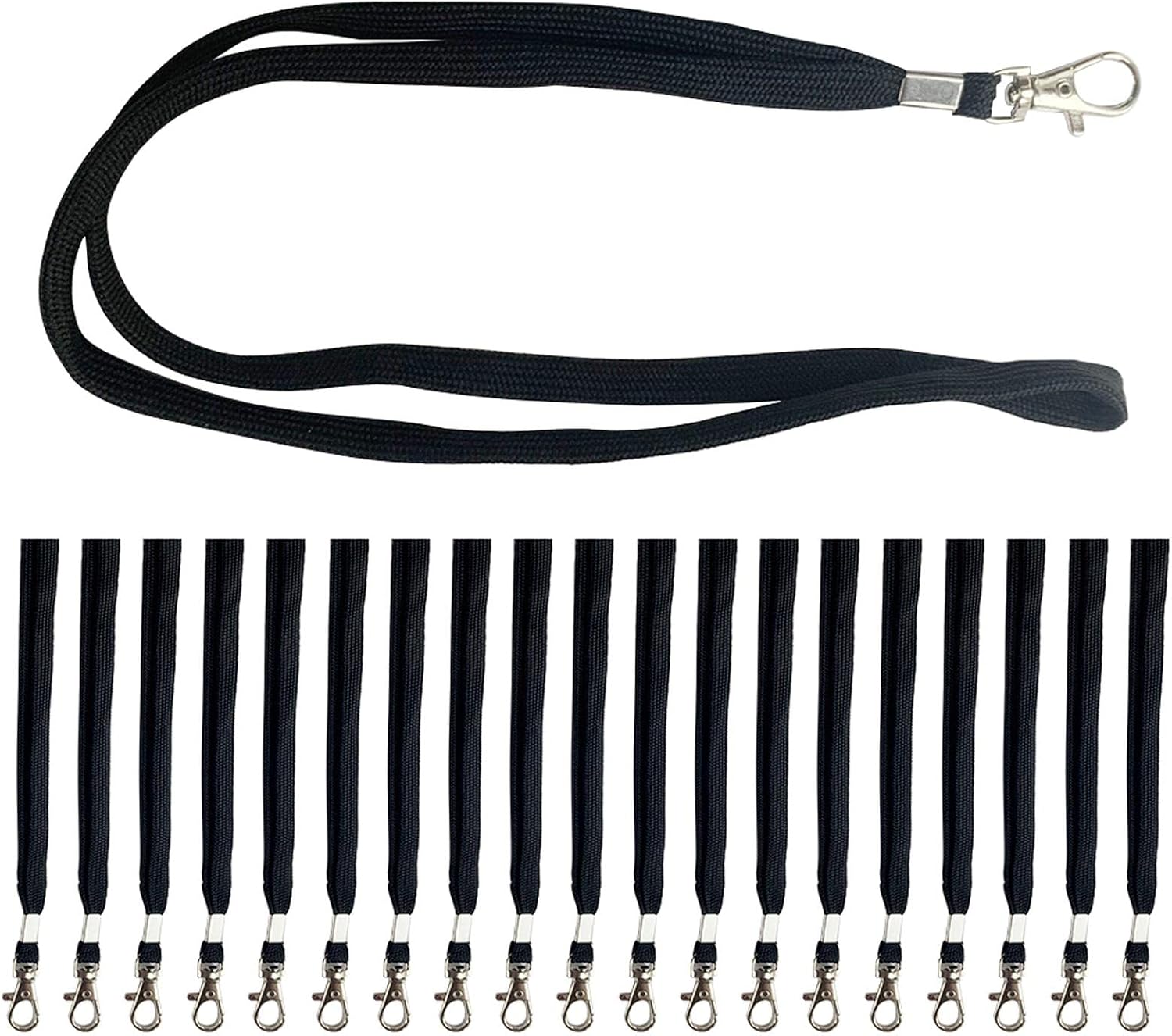 20PCS Flat Neck Lanyards with Lobster Clasp,Durable Portable Office ...