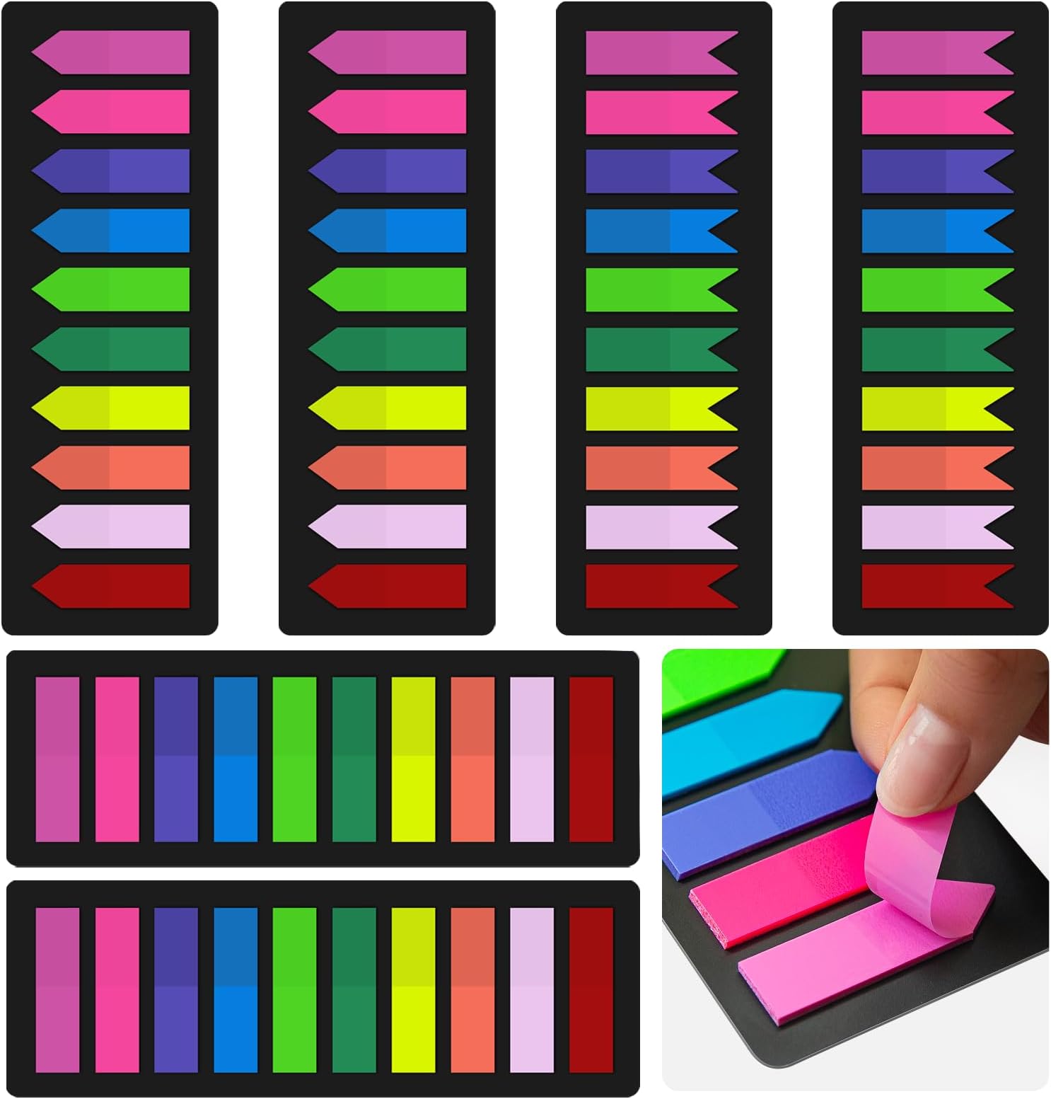 Amazon.com : KICNIC 1500 Pieces Page Markers Sticky Index Tabs, Arrow ...