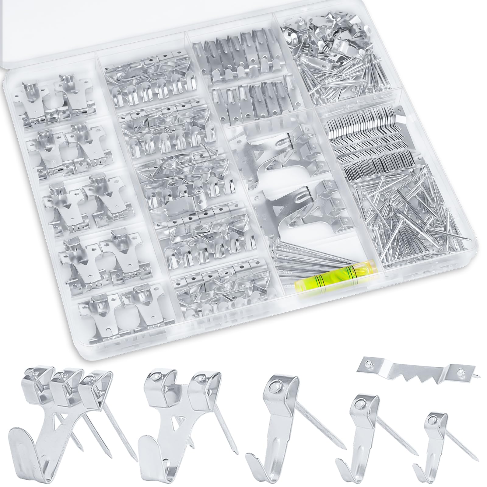 KURUI Picture Hangers, 385Pcs Picture Hanging Kit with Heavy Duty ...
