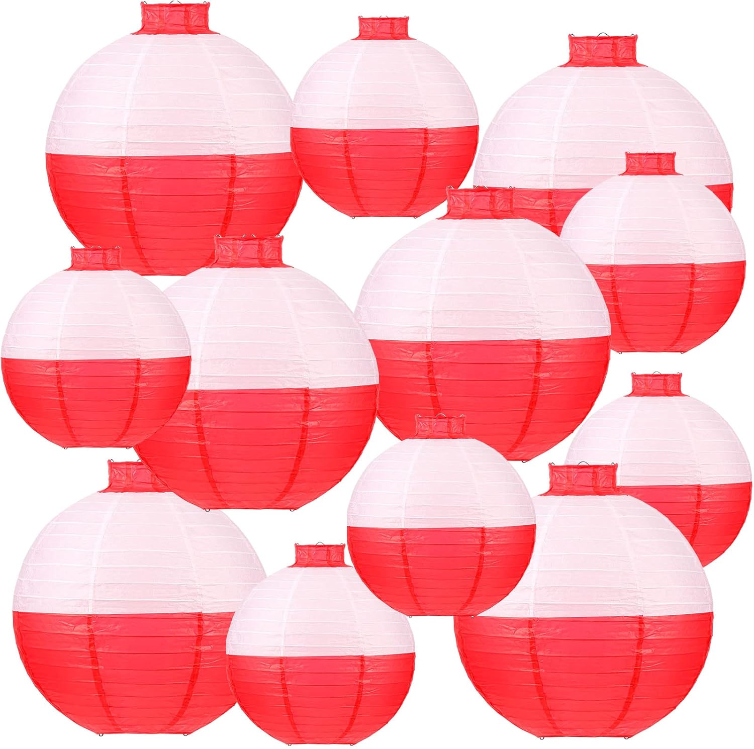 Set of 12 Fishing Bobber Round Paper Hanging Lanterns Fishing Birthday ...