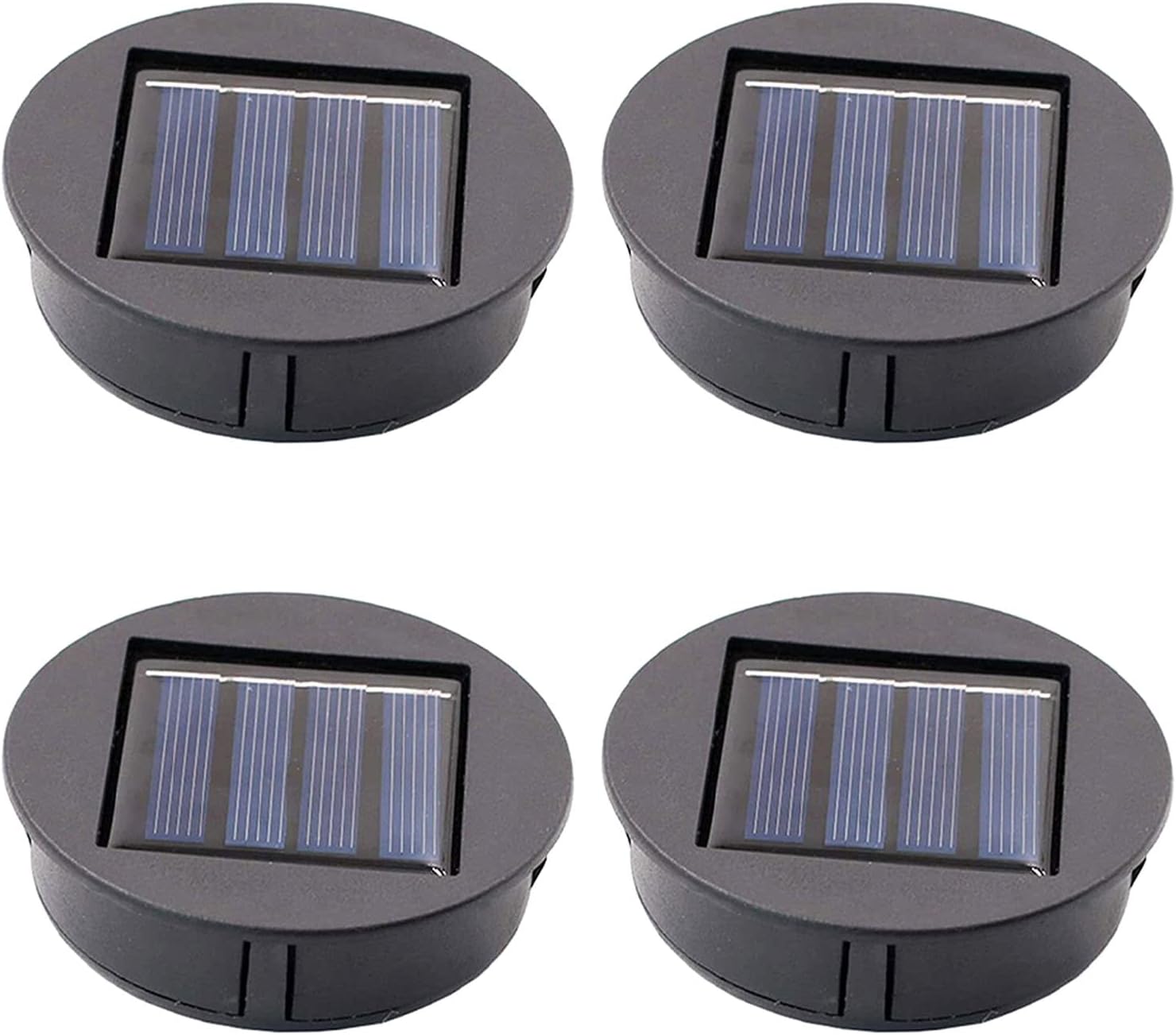 Garden Light Solar Top Replacement Round Box, LED Solar Panel Lantern ...