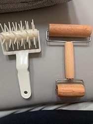 Amazon.com: 2 Pcs Pizza Dough Roller & Dough Docker Set, Plastic Dough ...