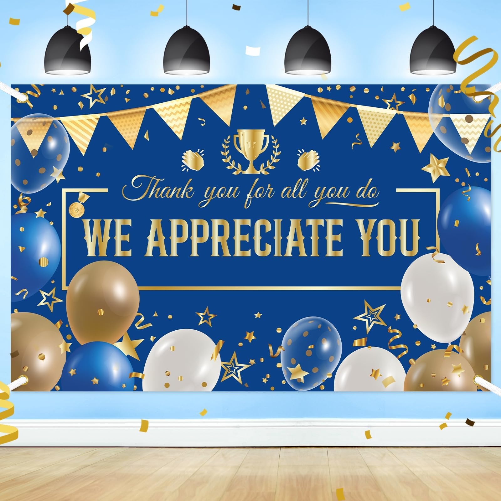 Amazon.com : We Appreciate You Banner Backdrop, Appreciation Party ...