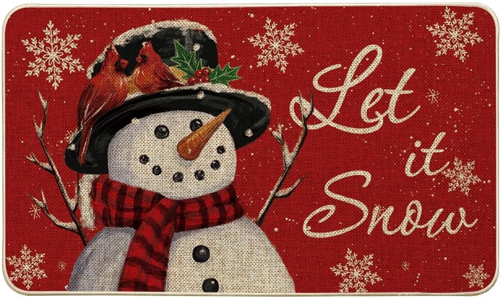 Amazon.com: Mingnei Winter Snowman Doormat Door Mat for Home Entrance ...
