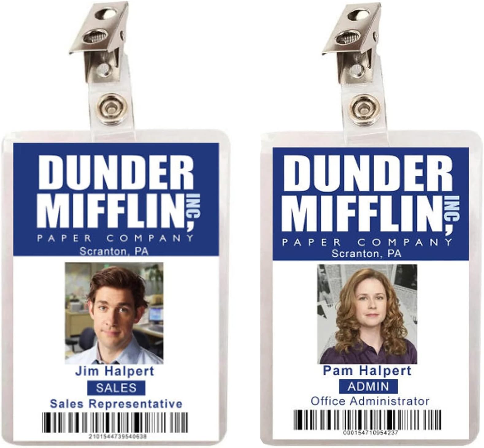Amazon.com : The Office Pam Halpert & Jim Halpert Dunder Mifflin Set of ...