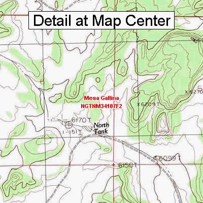 Amazon.com : USGS Topographic Quadrangle Map - Mesa Gallina, New Mexico ...