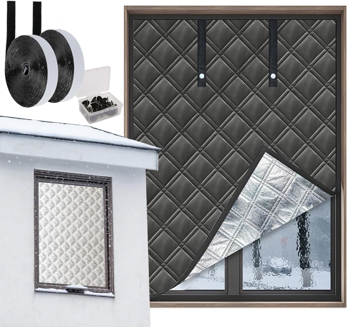 Window Insulation kit for Winter,Max Adjustable to 67 * 59",3 Layer ...