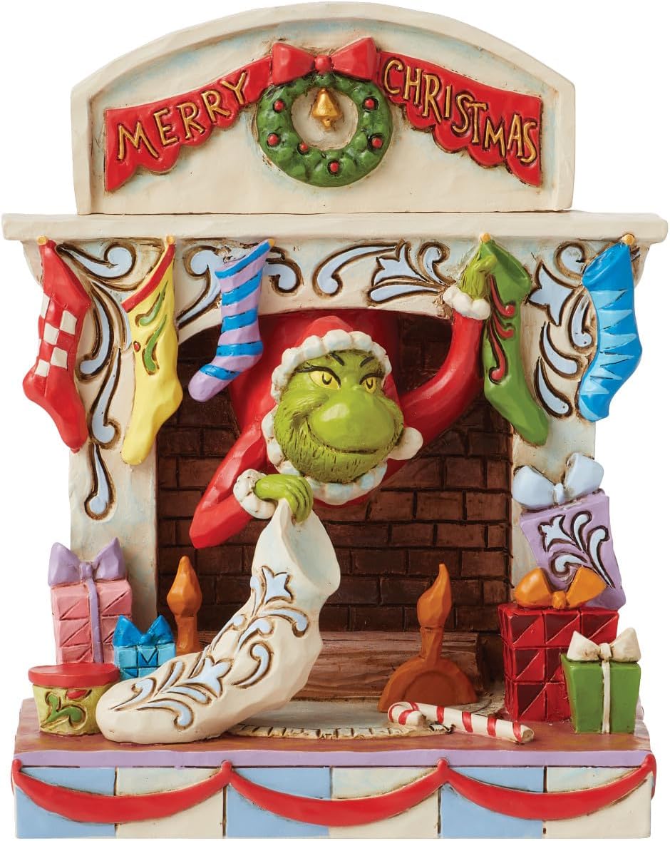 Amazon.com: Enesco Dr. Seuss The Grinch by Jim Shore Climbing in ...