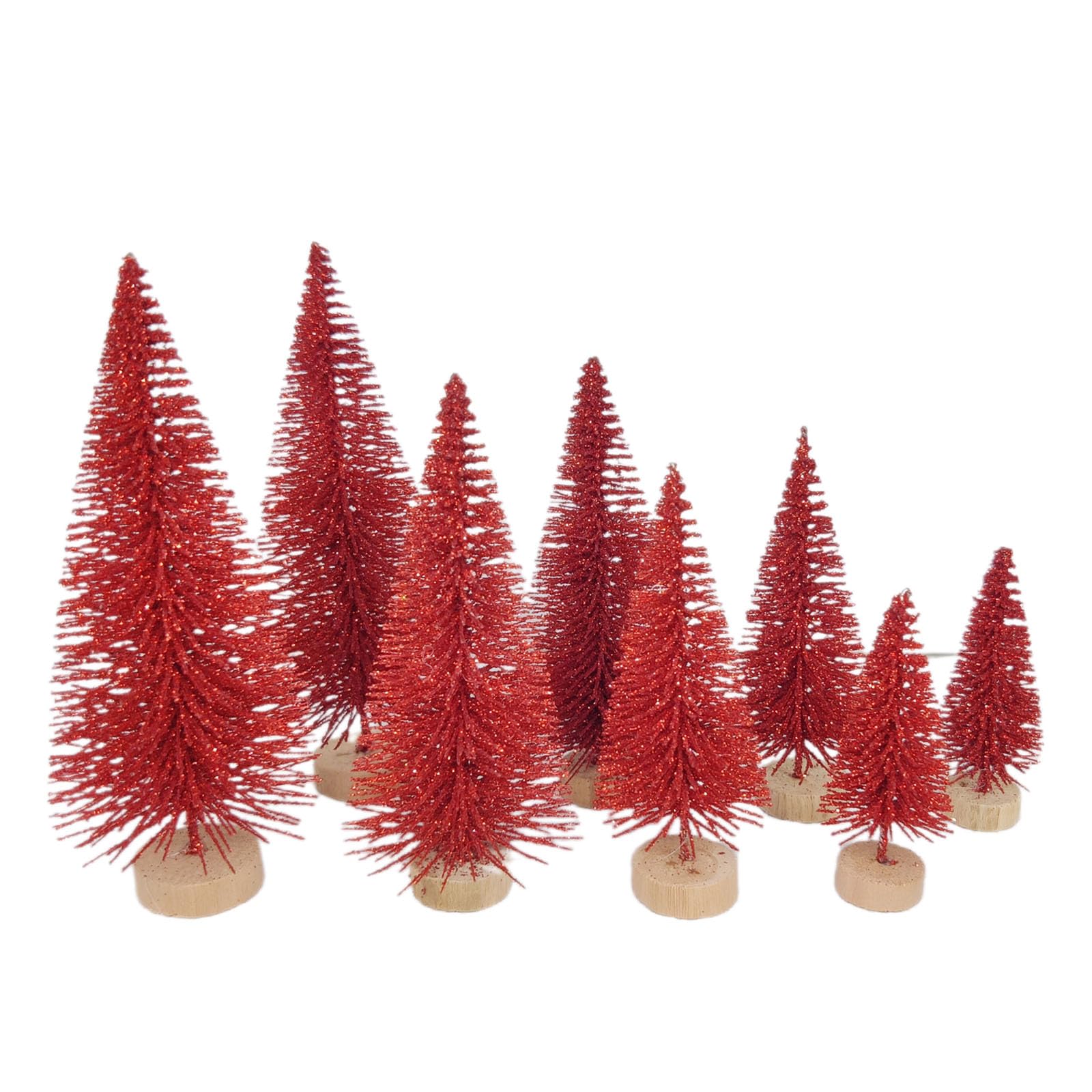 Amazon.com: 8 Pcs Artificial Mini Christmas Trees, Miniature Pine Trees ...