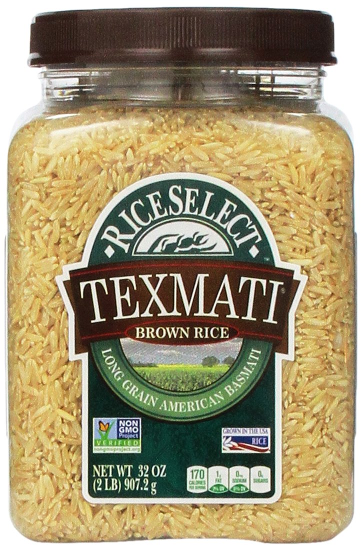 Amazon.com : Rice Select Texmati Brown Rice In Jar, 32-Ounce : Brown ...