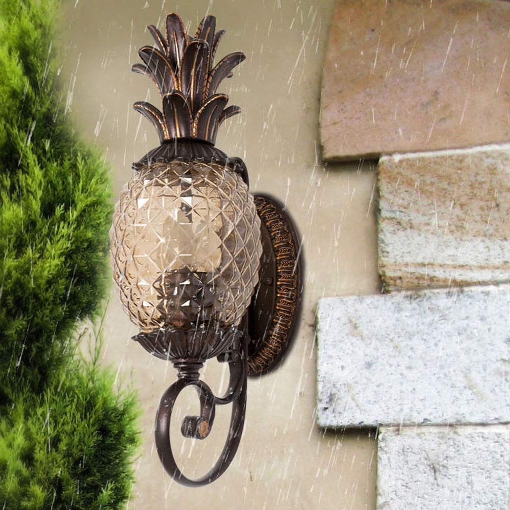 Pineapple Glass Outdoor Wall Mounts Pineapple Wall Sconce With Clear
