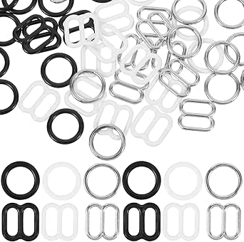 VILLCASE 30pairs Bra Strap Hooks, Bra Sliders and Rings for Sewing ...
