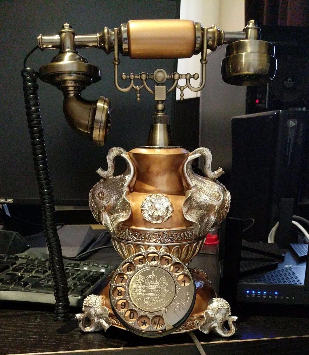 Amazon.com : LNC Retro Vintage Antique Style Rotary Dial Desk Telephone ...