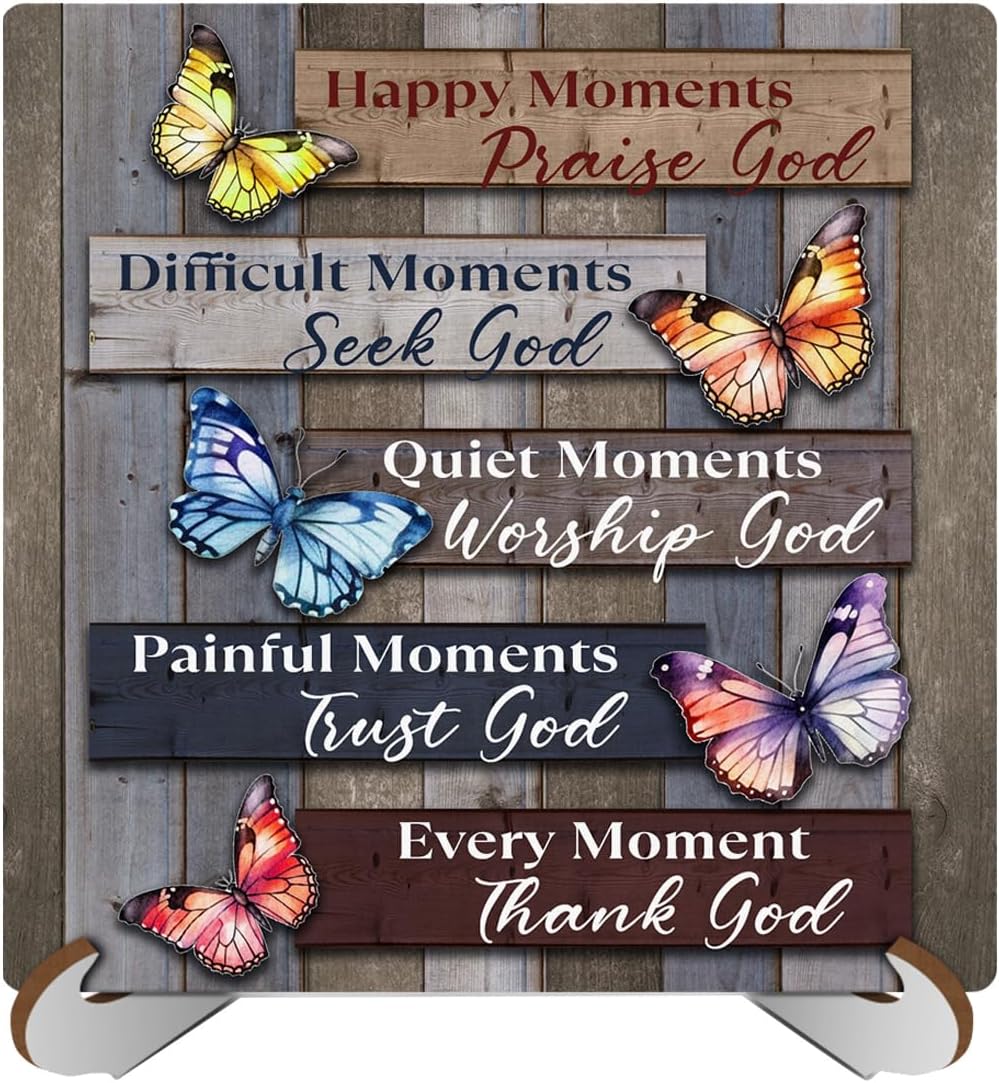 Amazon.com: Christian Wooden Plaque with Wood Stand Desk Decor ...