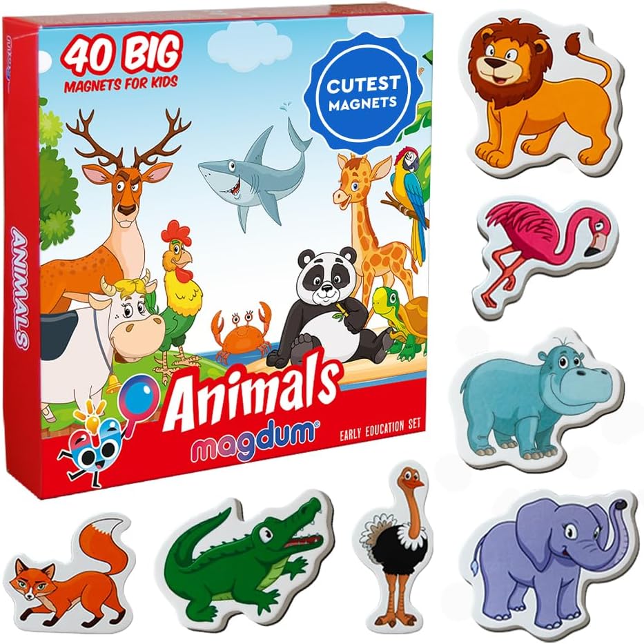 Amazon.com: SUPINEEDO Refrigerator Magnets for Kids, Cute Farm Animals ...