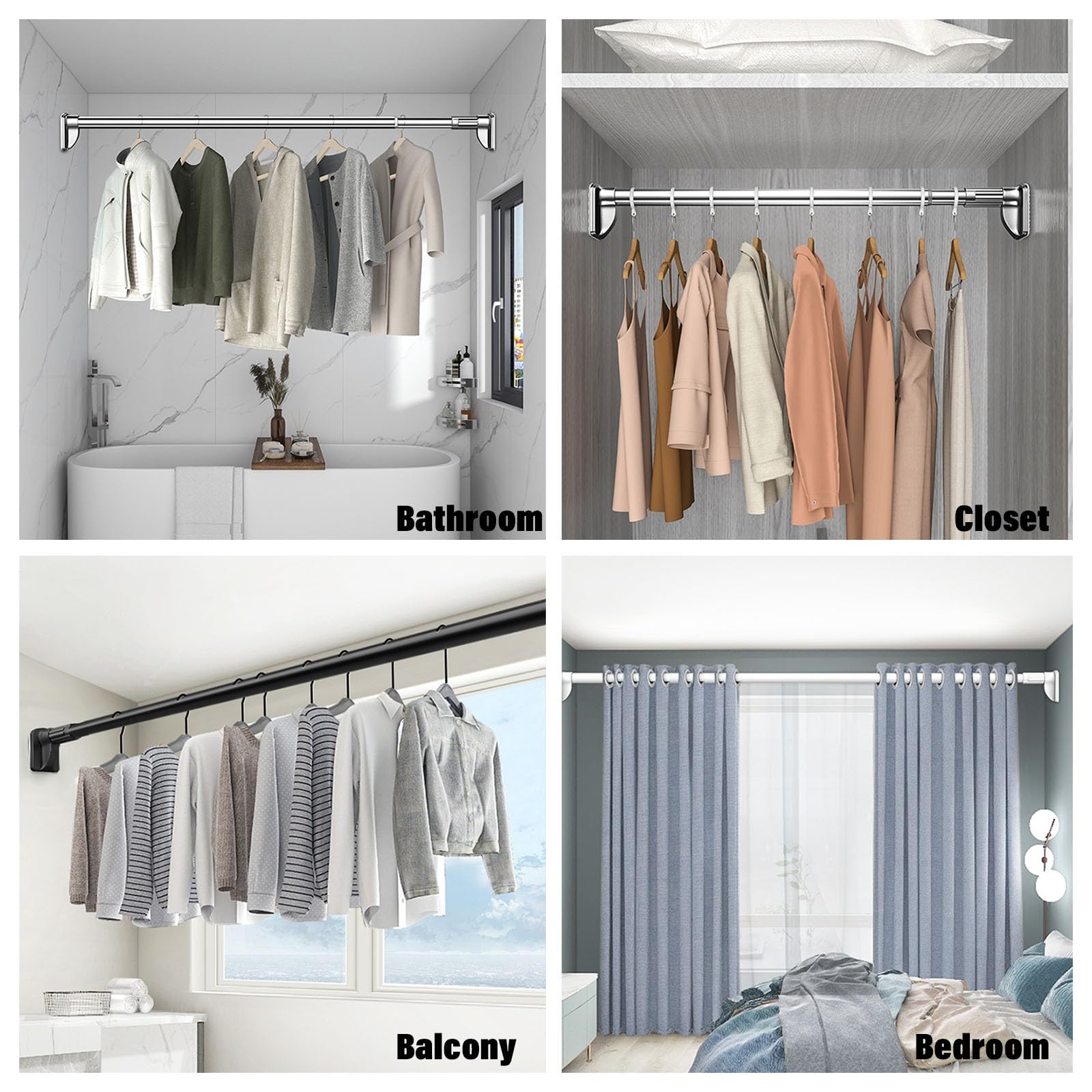Clothes Closet Support Bars Closet Shelf And Rod 4basix 95cm Wardrobe
