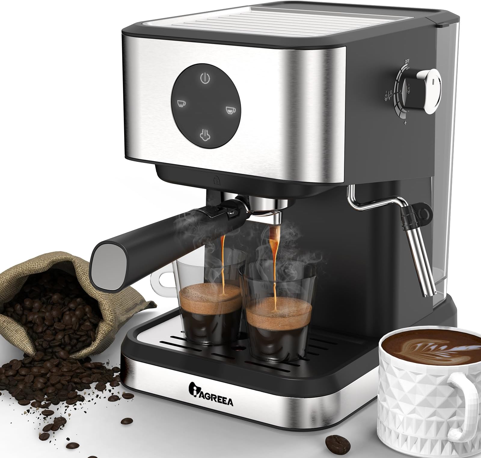 Amazon.com: Geek Chef Espresso Machine 20 Bar, Espresso Coffee Maker ...