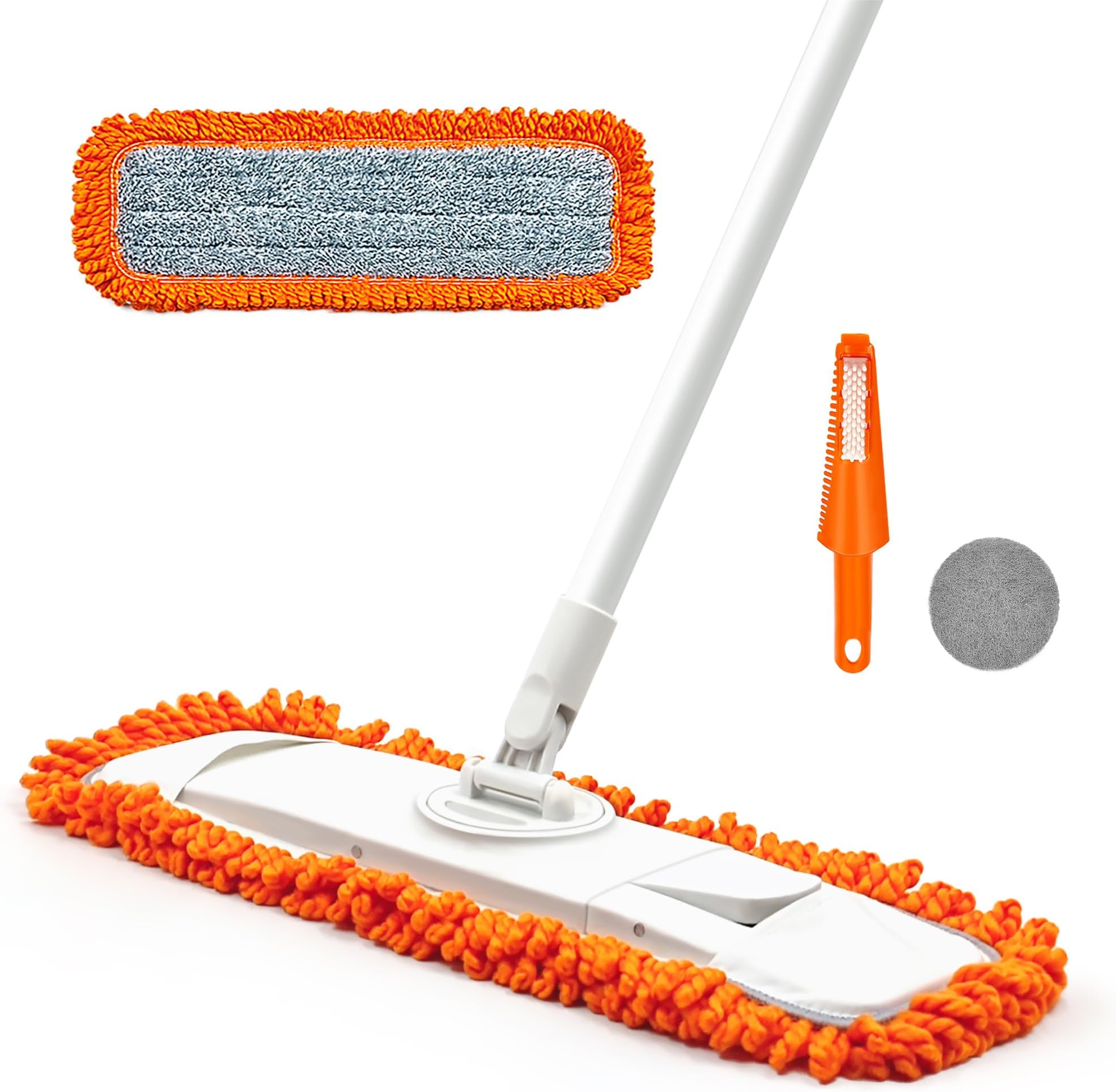 Amazon.com: MANGOTIME Microfiber Dust Mop for Hardwood Floors - Dry ...