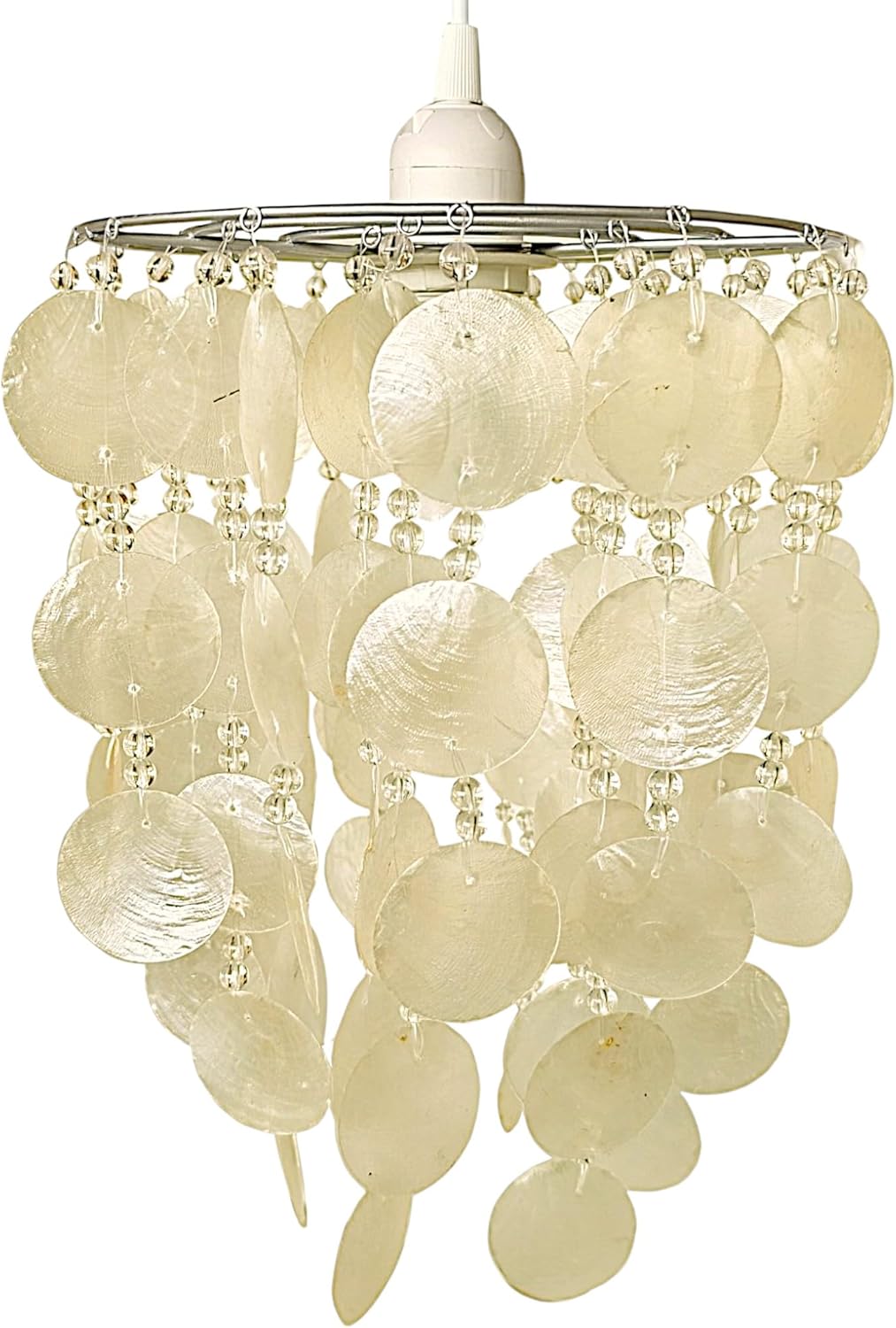 Loxton Lighting Shell Pendant Lampshade, 25 x 30 cm, Natural Capiz with ...