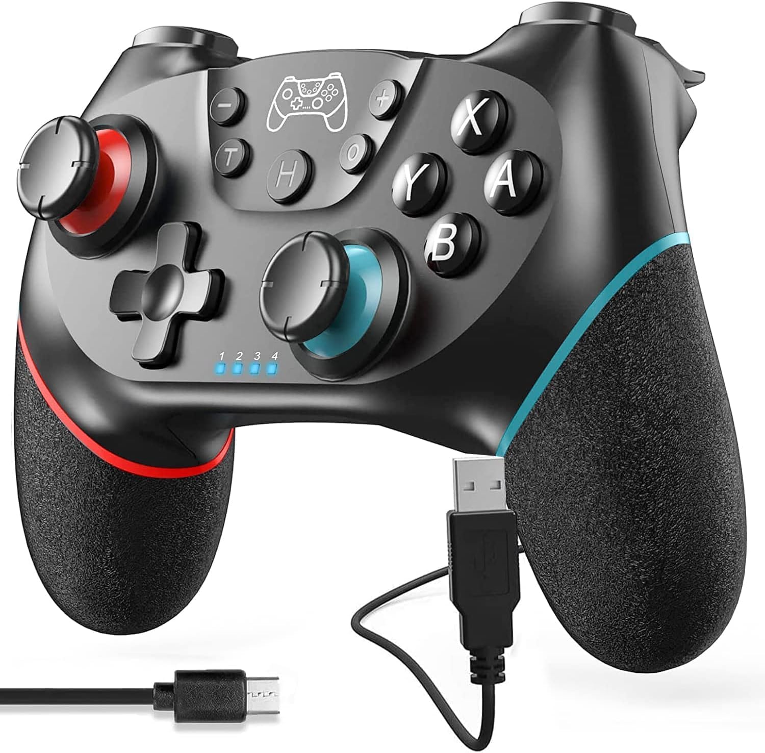 KAMYSEN Pro Controller Inalámbrico，Mando Controlador Inalámbrico, Gamepad Bluetooth con Turbo ...