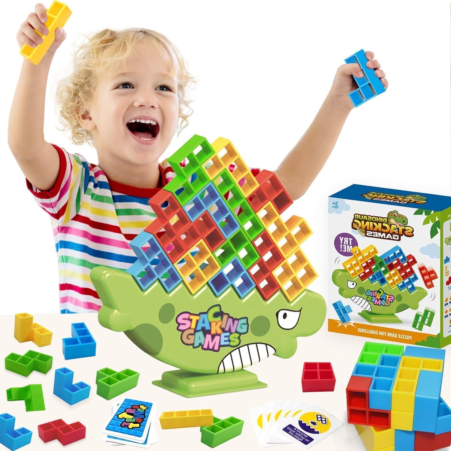 Mumoo Bear Balance Tower Stacking Toys,Board Games for Kids & Adults ...