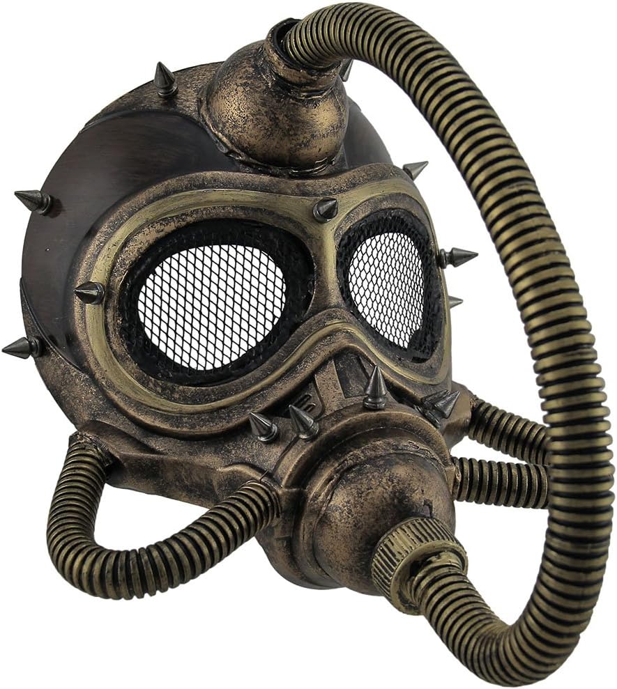Amazon.com: Zeckos Metallic Spiked Steampunk Submarine Gas Costume Mask ...