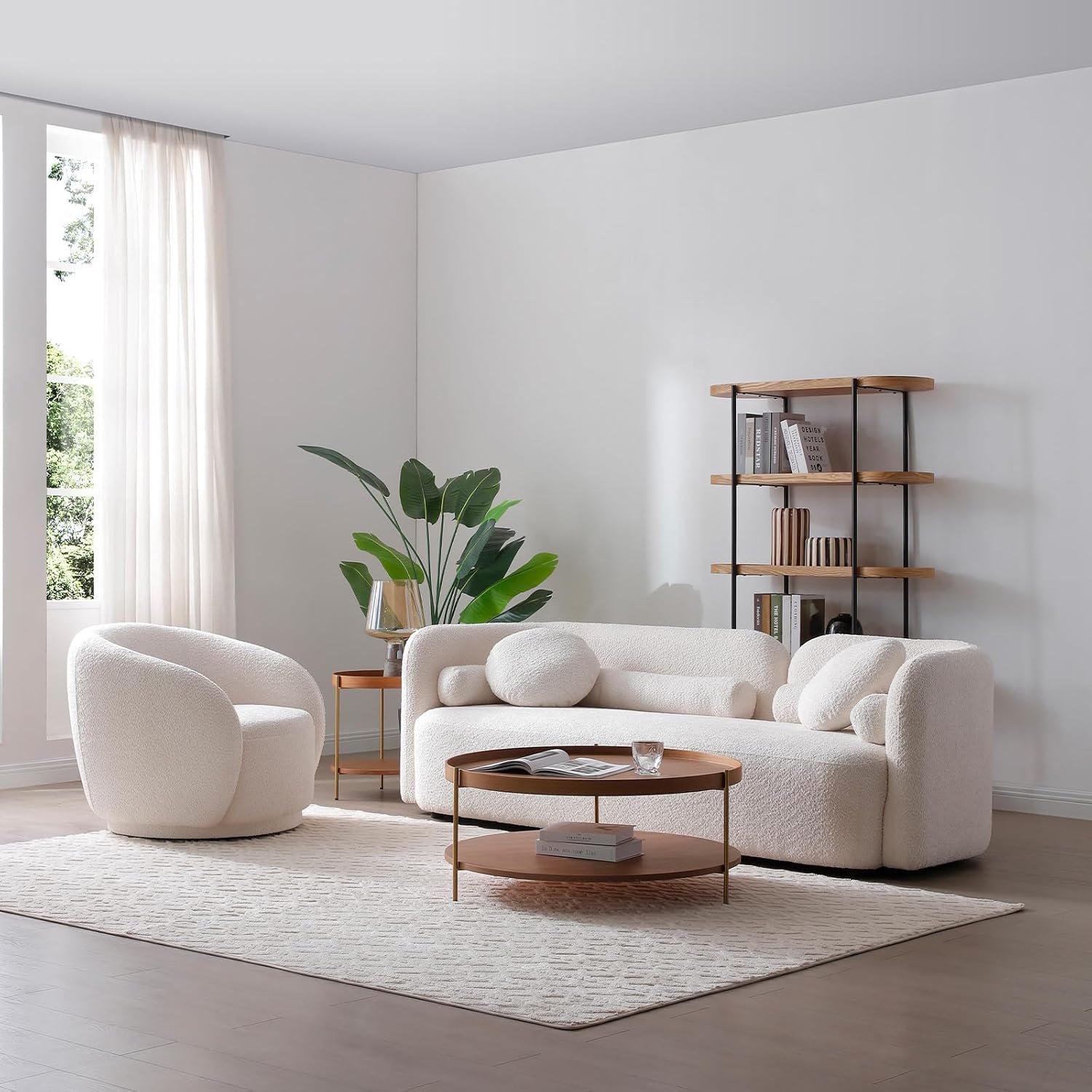 Amazon.com: SSC SATISUNCASA White Rectangular Sofa Set of 2 Couch ...