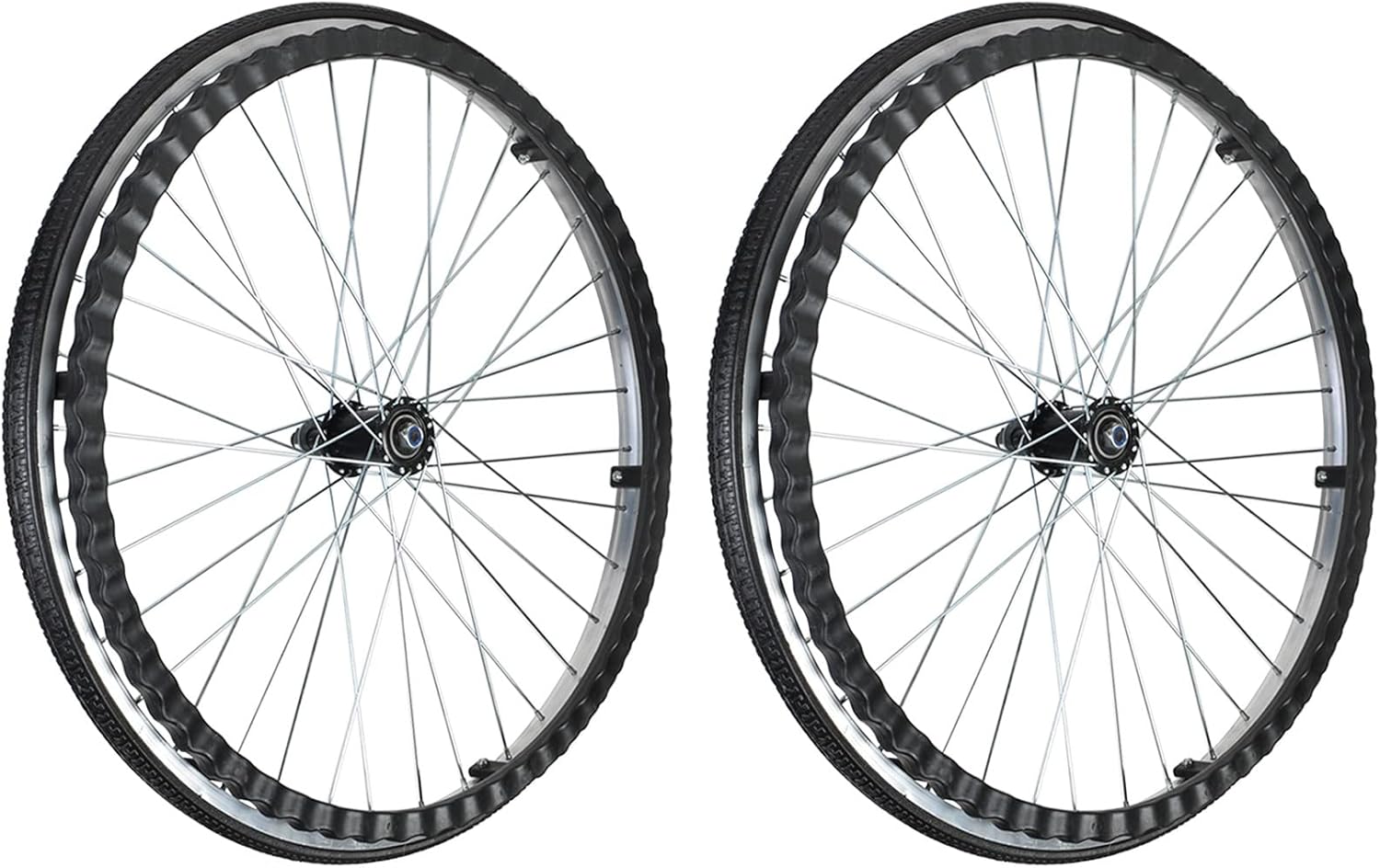 Amazon.com: ESOYAWE 24in Wheelchair Rear Wheels Replacement 2 Pack ...