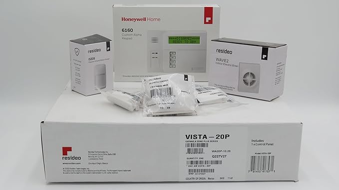 Amazon.com: Honeywell Vista 20P Hardwired Security System Kit with 6160 ...