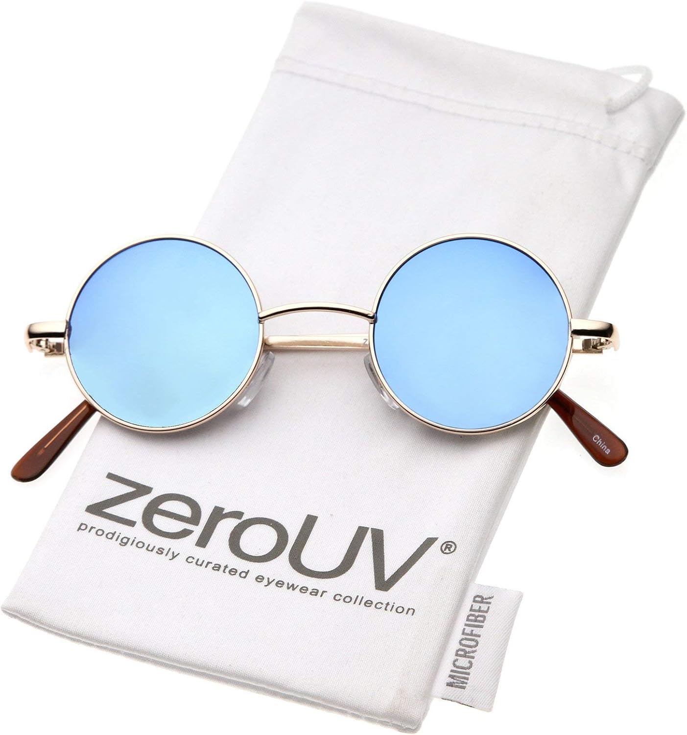 Amazon.com: zeroUV - Retro Round Sunglasses for Men Women with Color ...