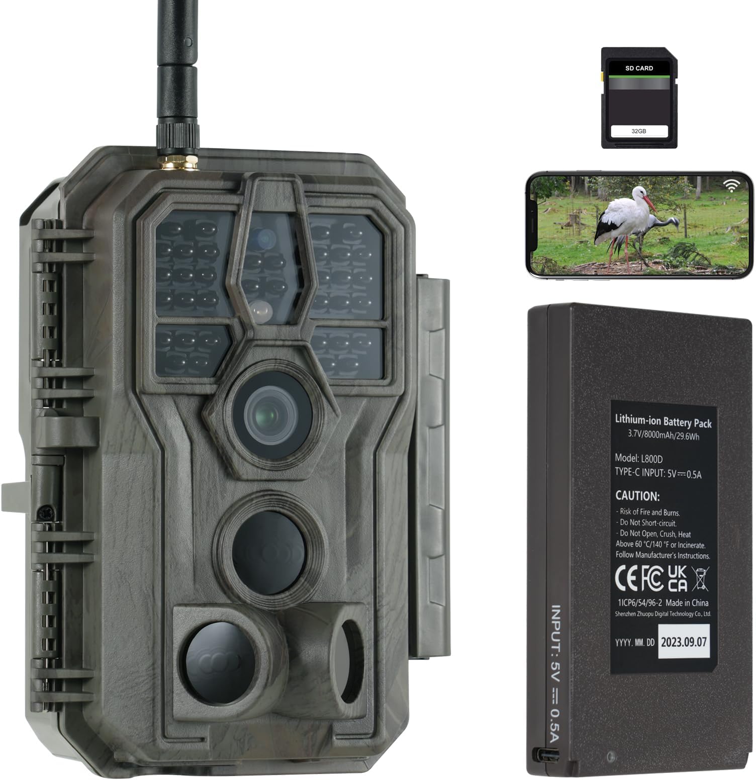 SUNTEKCAM Fototrappola 4G APP 36MP 4K, Fototrappole con Sim Invio Foto con APP, Fototrappola ...