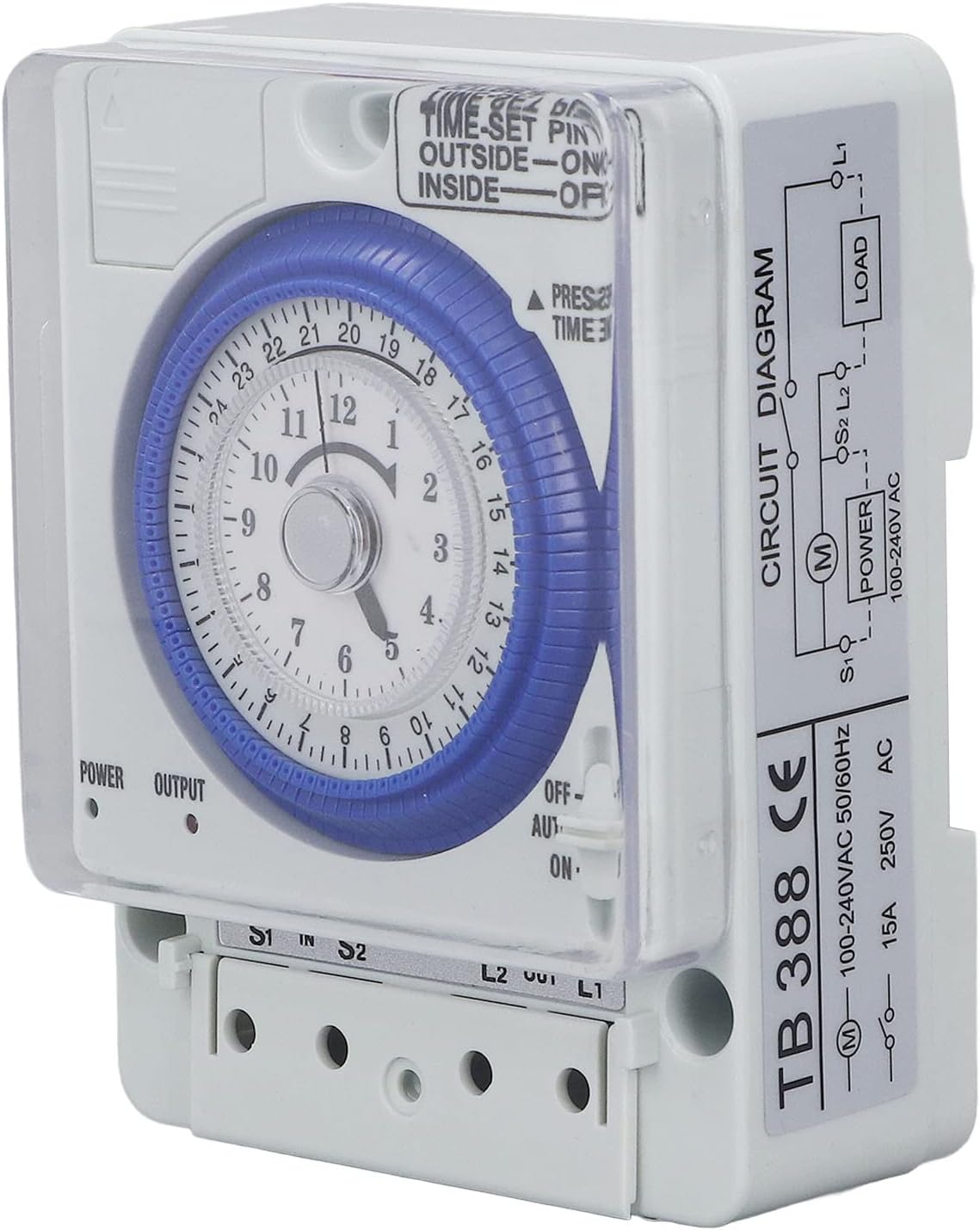 Amazon.com: Mechanical Timer, 24 Hour 15min Mechanical Control Switch ...