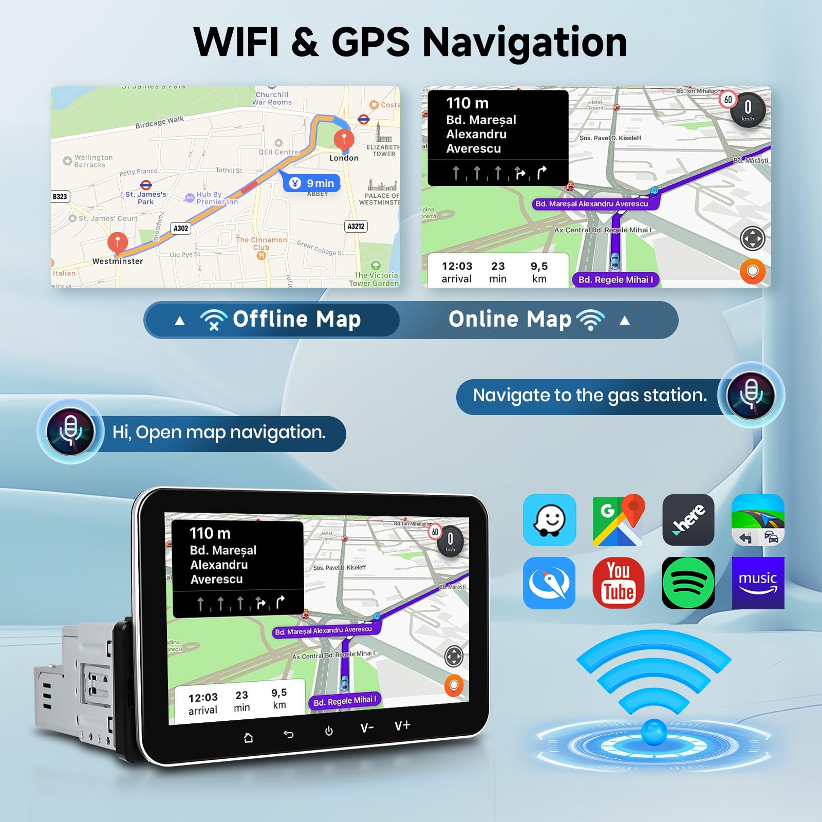 Snapklik.com : 2G+32G Android Car Sterero 7 Inch Single Din