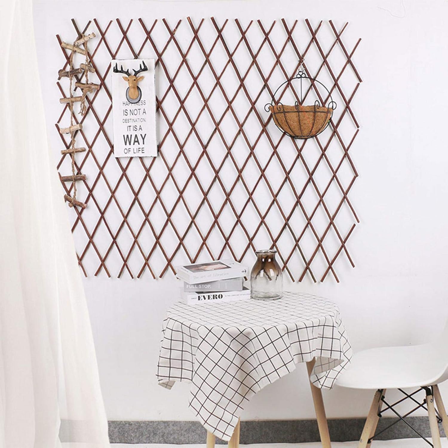 starte Expandable Garden Trellis Plant Support Willow Lattice Wooden ...